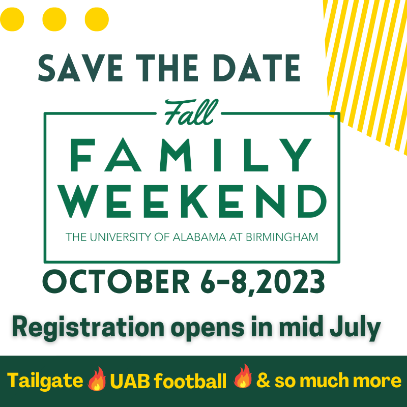 Save the Date for Family Weekend 2023 | The UAB Family Hub