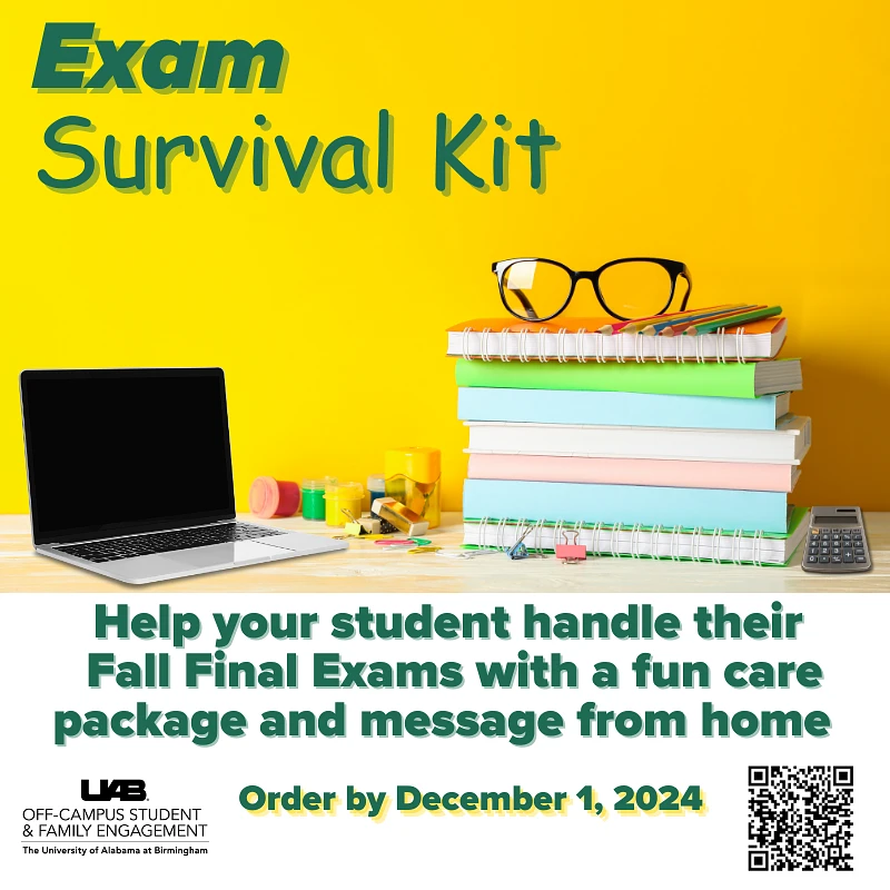 Exam Survival kits are now available | The UAB Family Hub