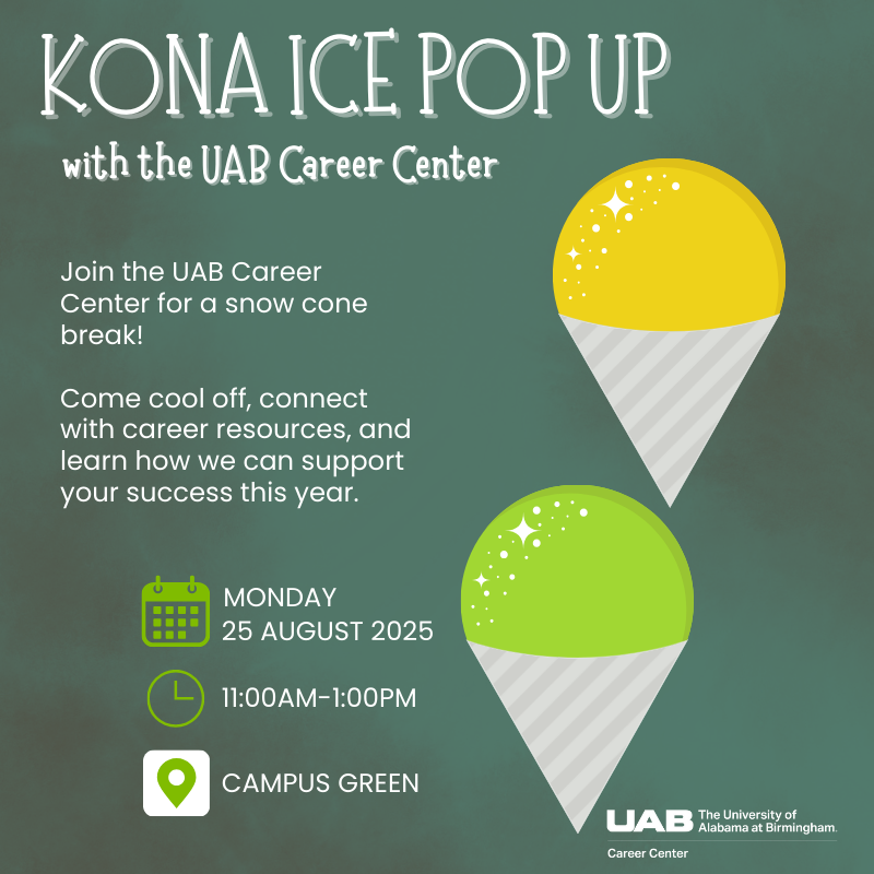 Kona Ice Pop-Up with the Career Center | The UAB Family Hub